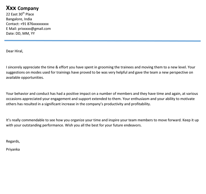 Appreciation Mail To Team Members Audreybraun